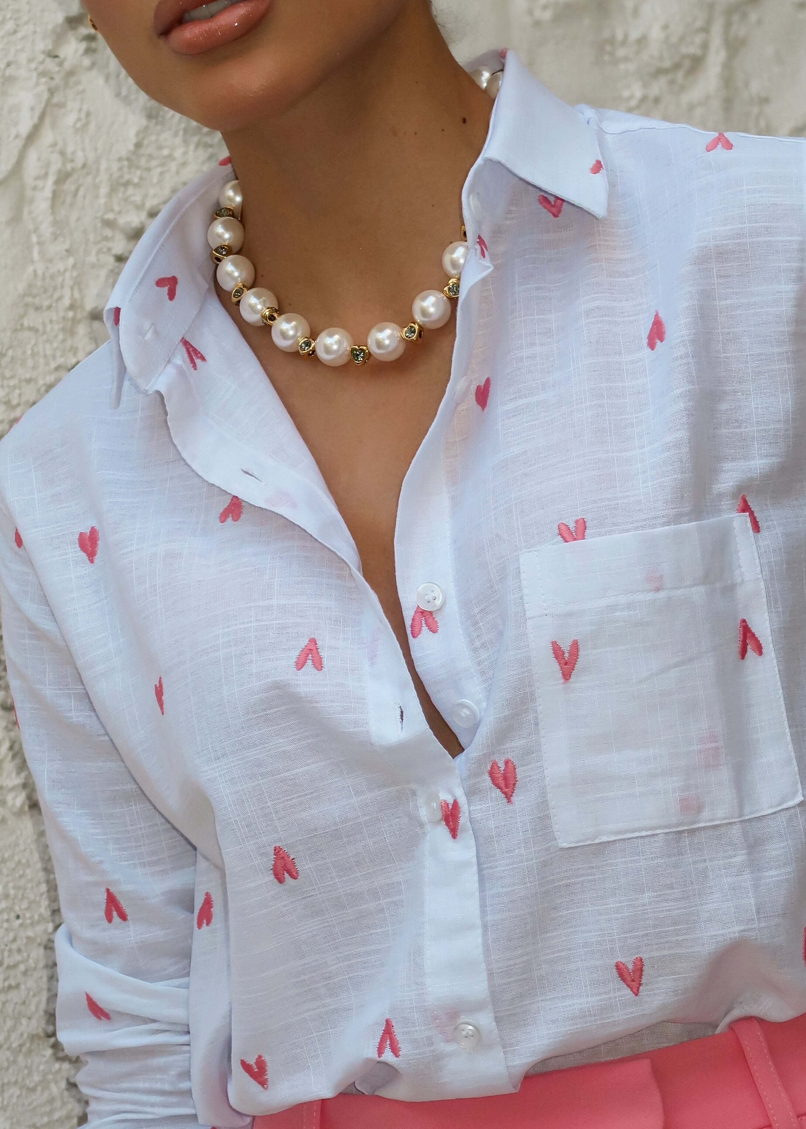 CAMISA ALONGADA FLAME CORAÇÃO - ESTAMPADO - Elegance camisas
